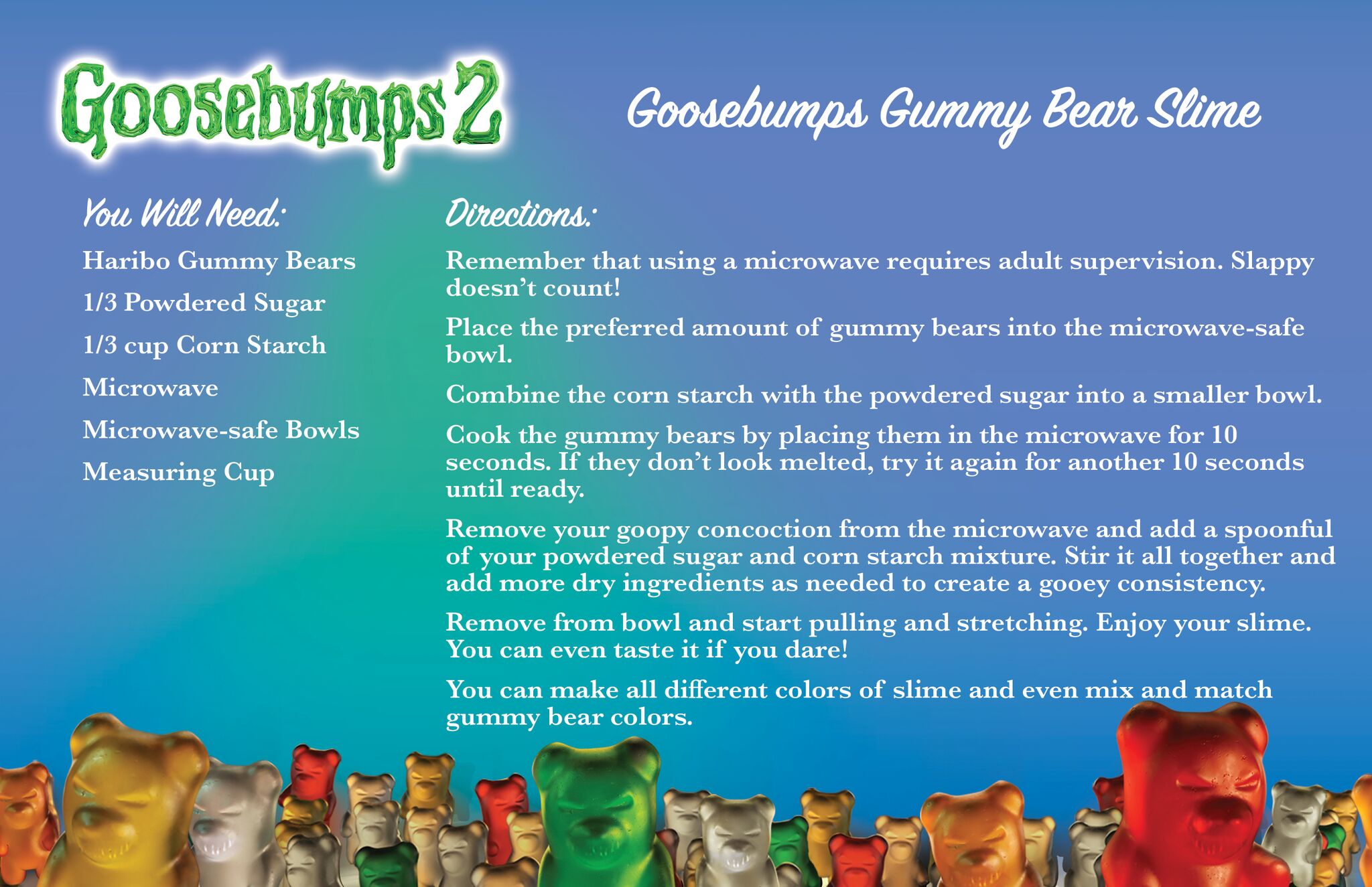 Goosebumps 2: Let’s Make Some Gummy Bear Slime with Slappy! – the mommy ...